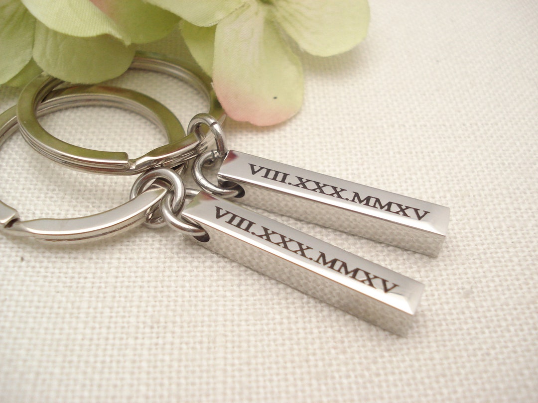 Personalized Key Chain (one)...custom Engraved Key Ring, His and Hers ...