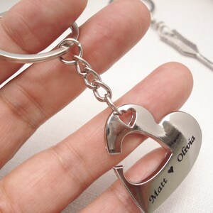 Personalized Key Chain Set two Matching...custom Engraved - Etsy