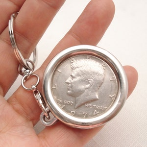 Personalized Half Dollar Key Chain Engraved Gift for Best Friends ...