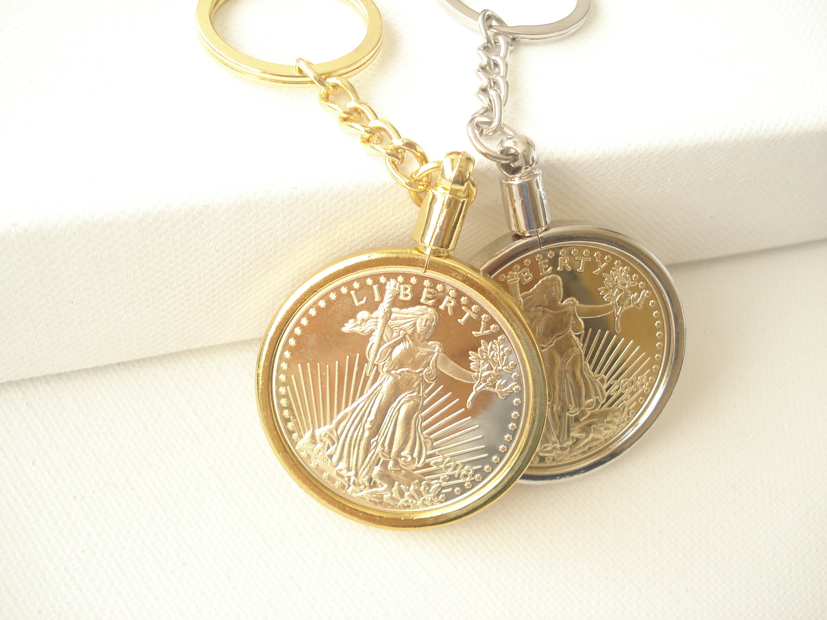 Liberty Fifty Dollar Gold Coin Key Chain His and Hers | Etsy