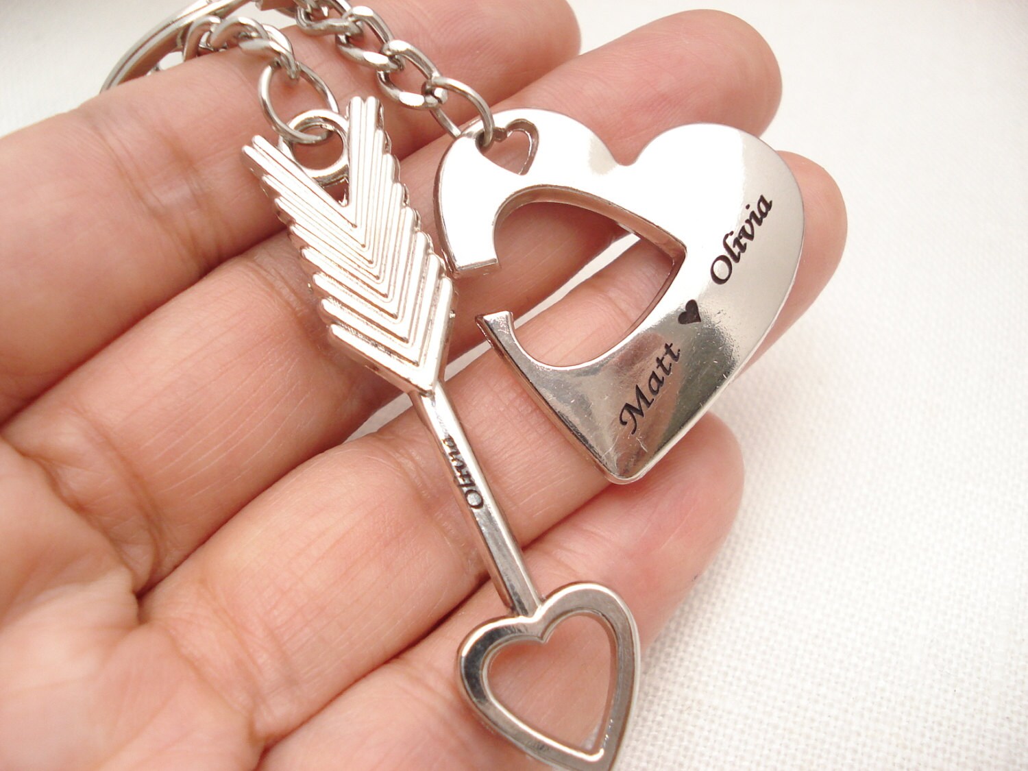 Personalized Key Chain Set two Matching...custom Engraved - Etsy