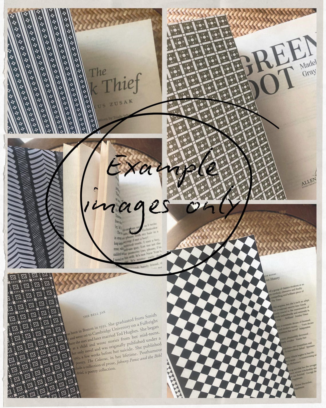 Custom Book Cover / Dust Jacket With Hand Drawn Patterns in Multiple ...
