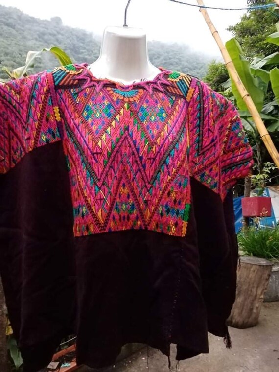 Clothing Vintage Guatemalan Mayan Huipil Circa 1970's Handmade Hand Woven Hand Embroidered ...