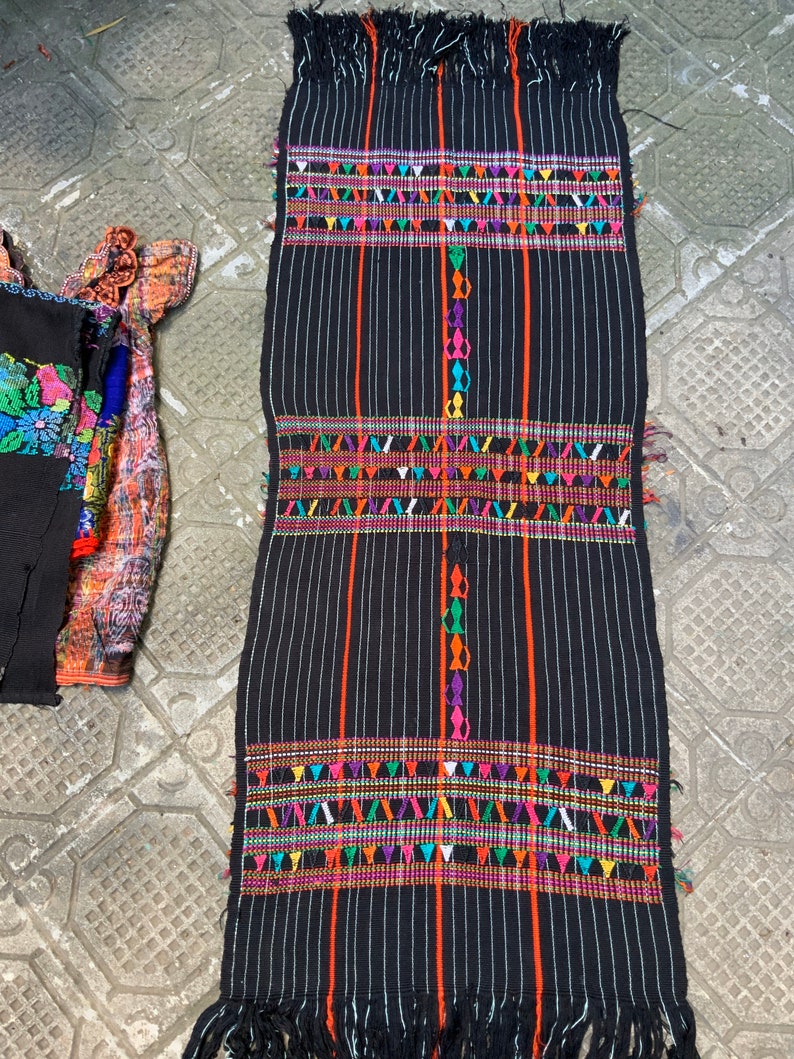 Authentic Vintage Guatemalan Mayan Throw Table Runner Shawl | Etsy UK