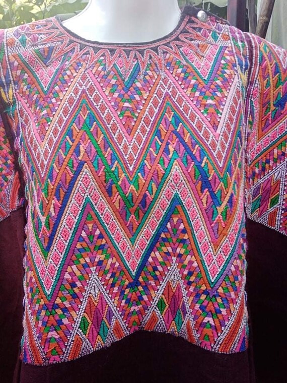 Clothing Vintage Guatemalan Mayan Huipil Circa 1970's Handmade Hand Woven Hand Embroidered ...