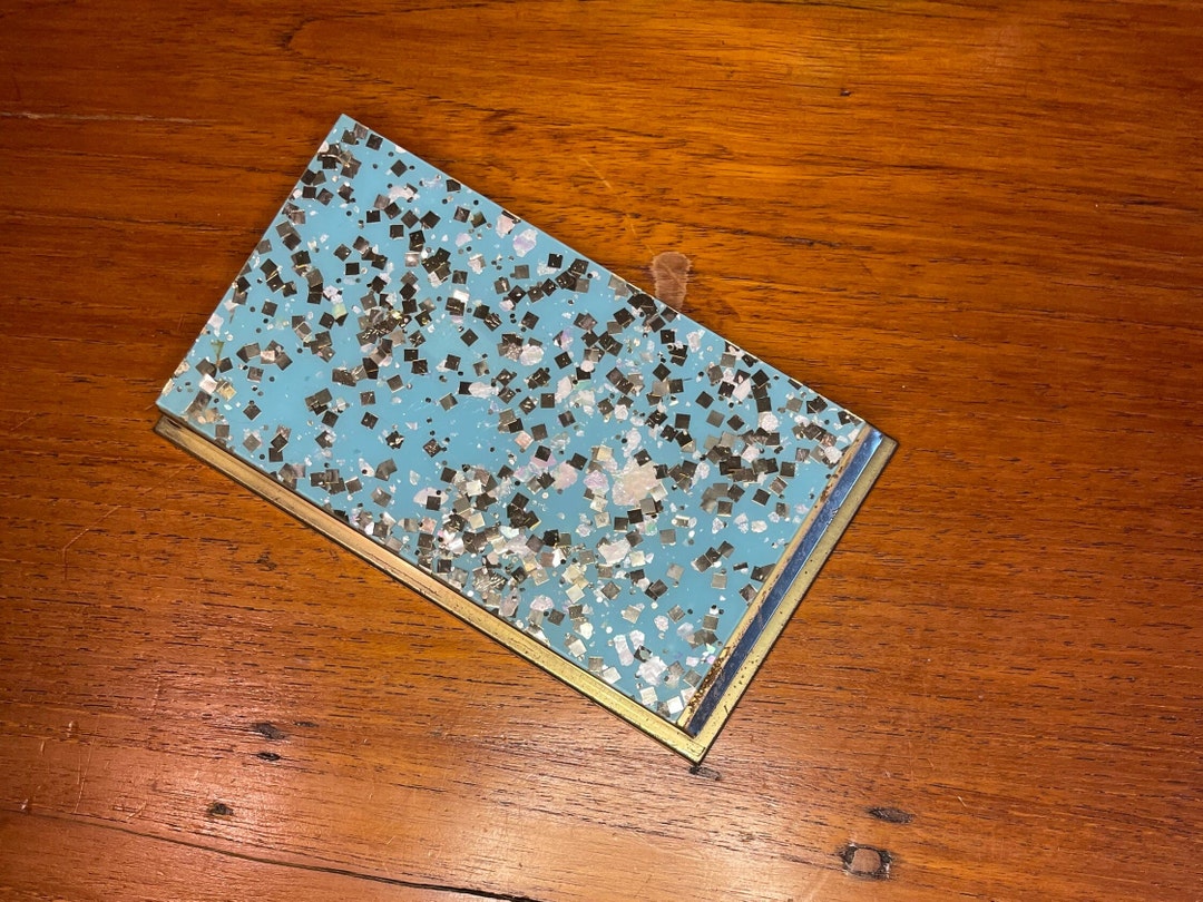 Vintage Telephone Pad: Teal Top With Gold and Silver Flecks - Etsy