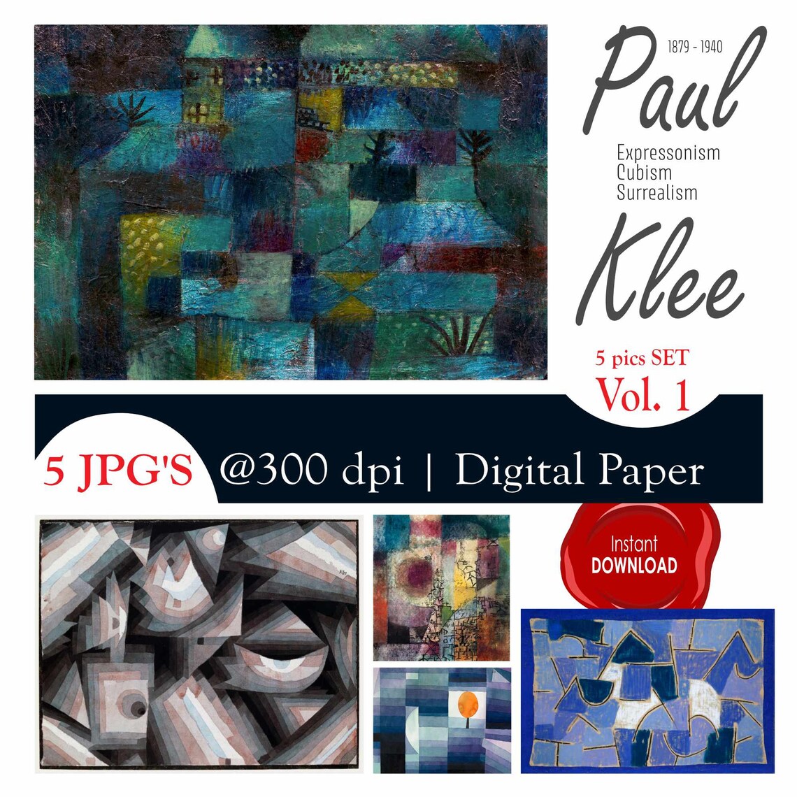 Paul Klee Set Paul Klee Printable Paul Klee Poster Paul - Etsy