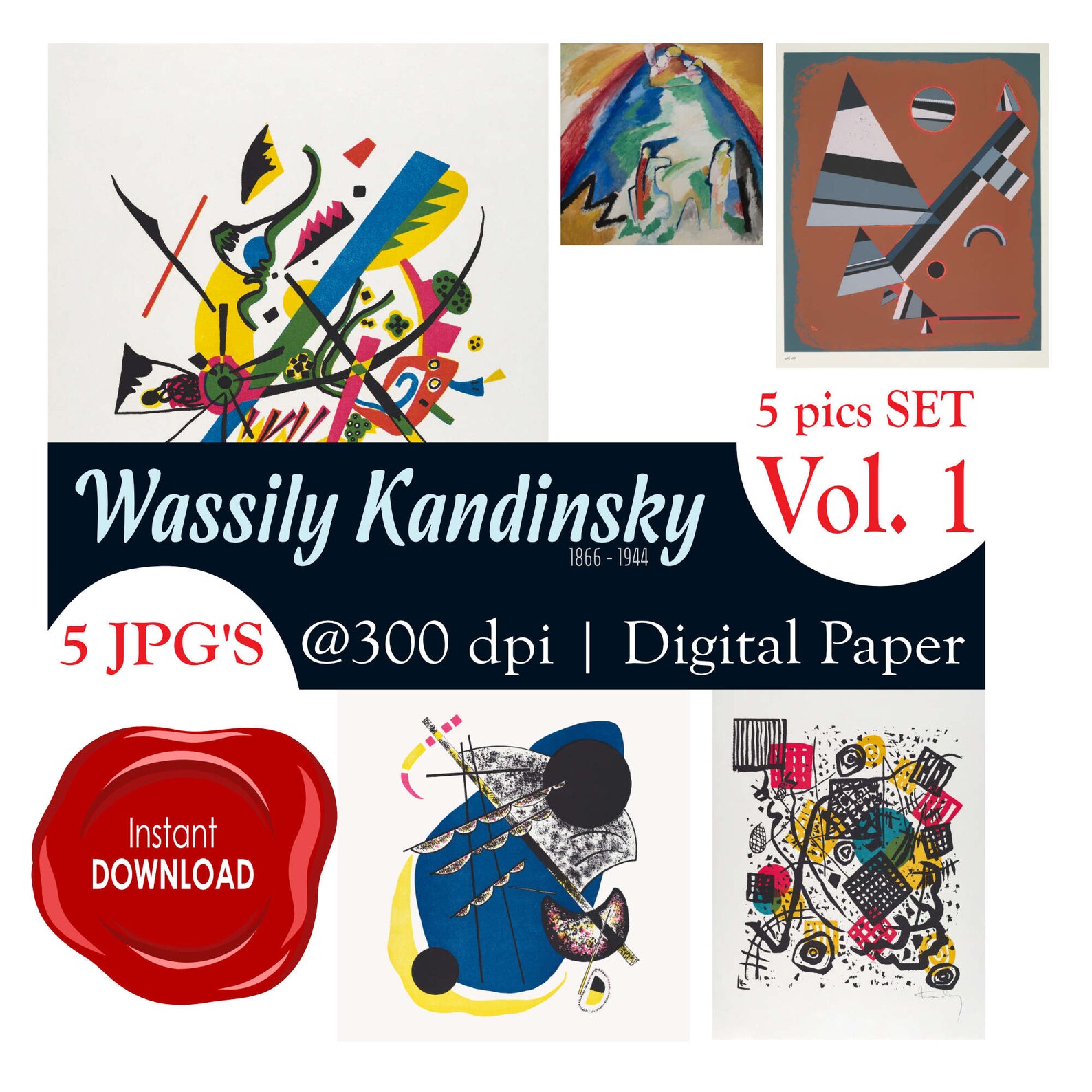 Kandinsky Set, Kandinsky Printable, Kandinsky Poster, Kandinsky Print ...