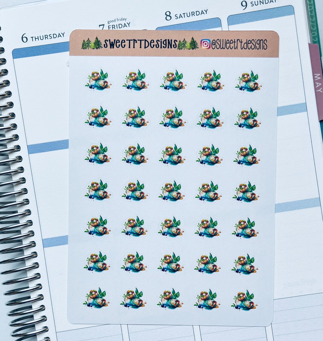 Spring Rolls Planner Stickers - Etsy