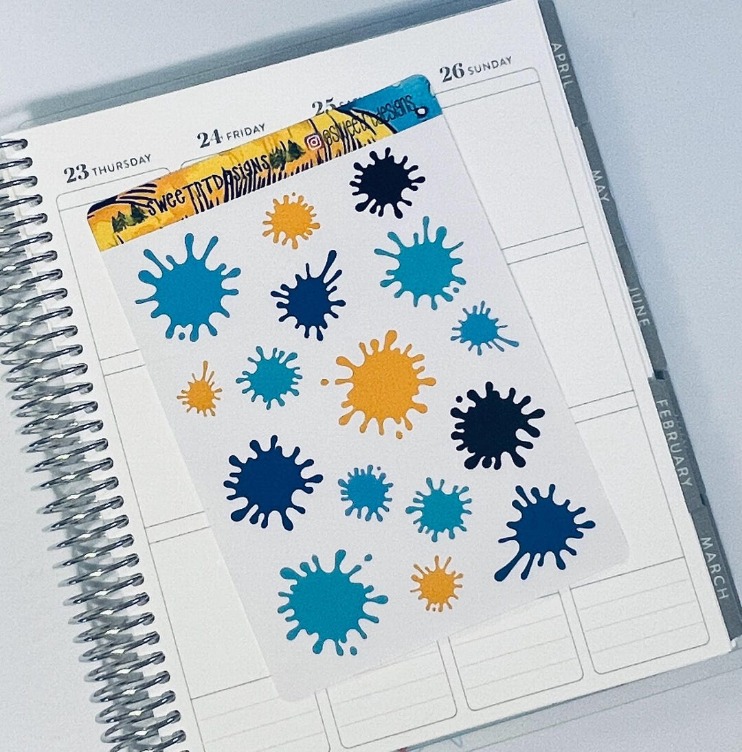Paint Splatter Stickers - Etsy
