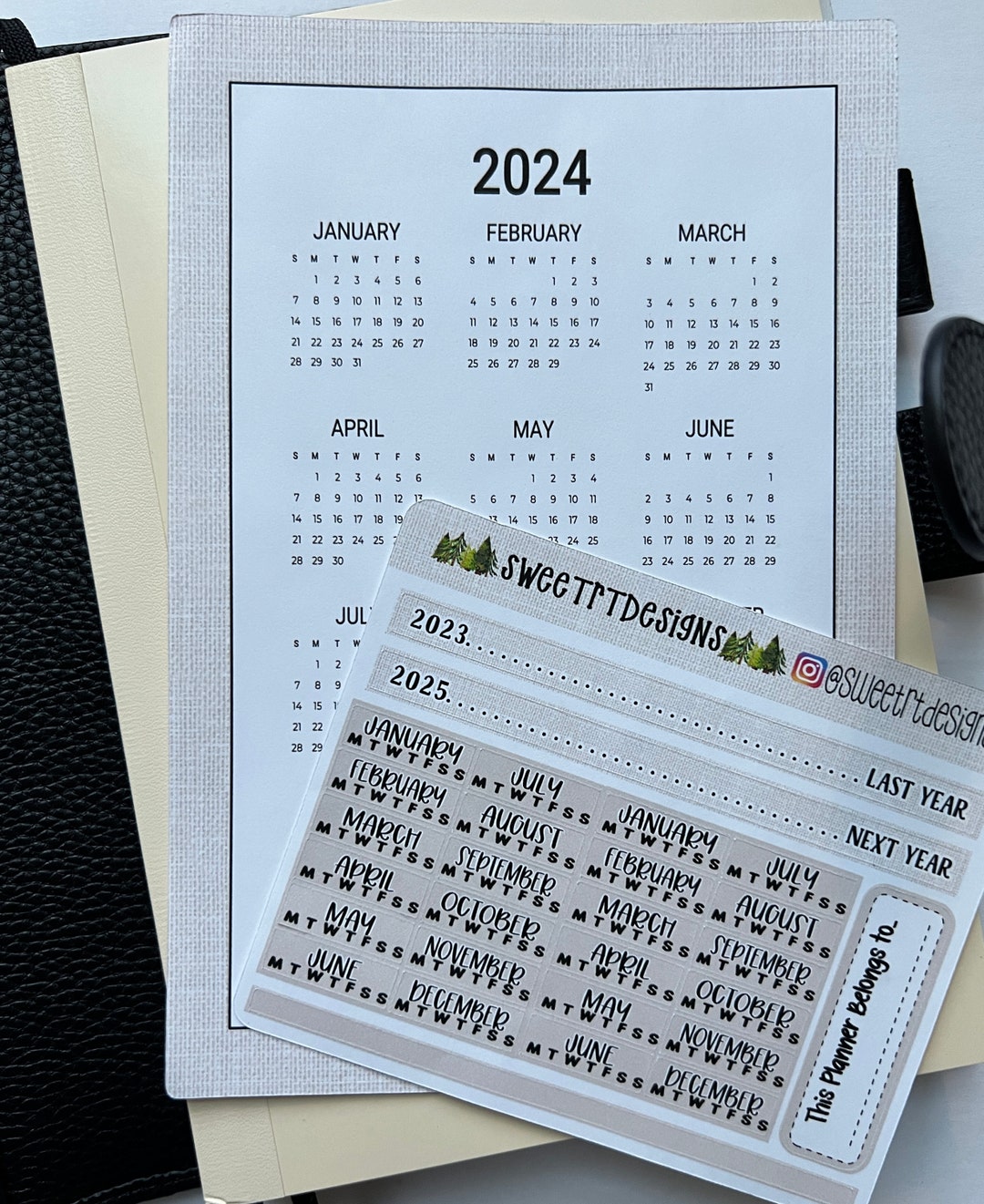 Hobonichi COUSINS Yearly Outlook Sticker Set - Etsy