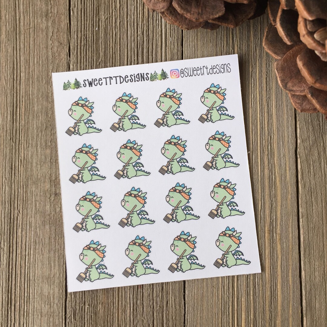 Sweetie the Dragon sweeping the Floors - Etsy