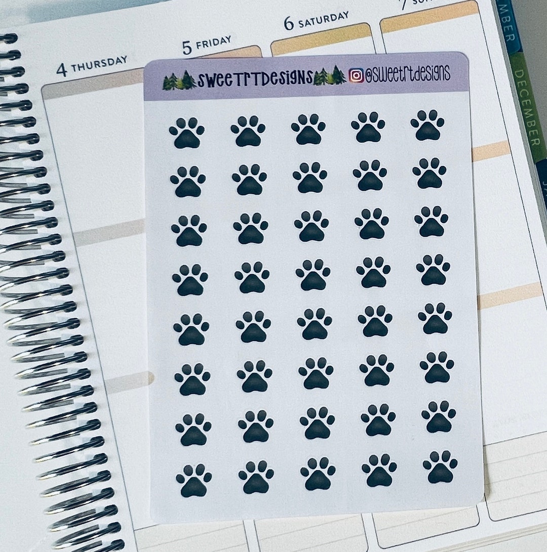 Dog Paw Planner Stickers - Etsy