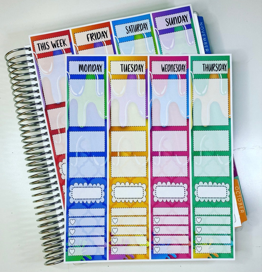 8 Strip Weekly Sticker Kit - Etsy