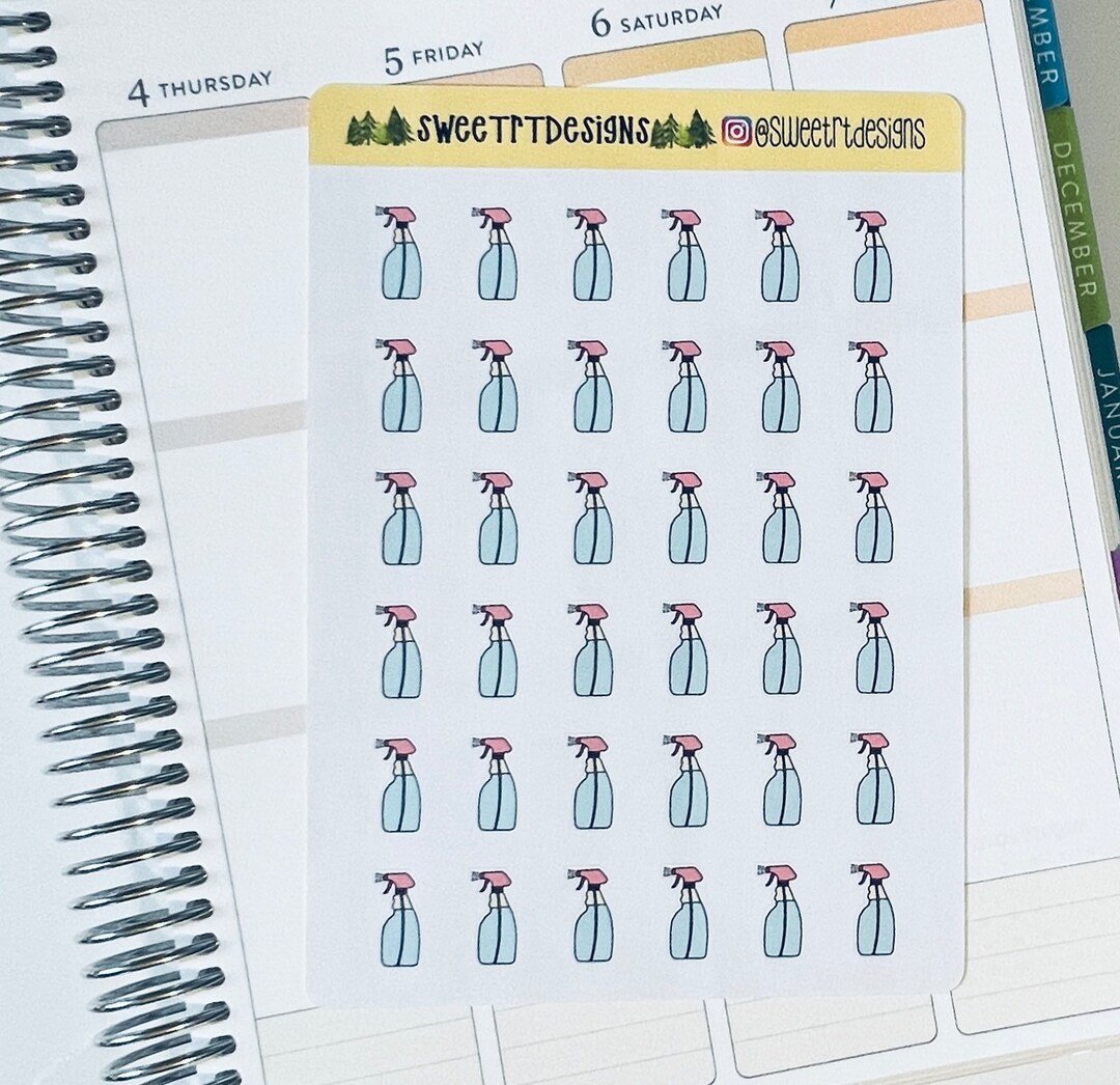 Spray Bottle Planner Stickers - Etsy