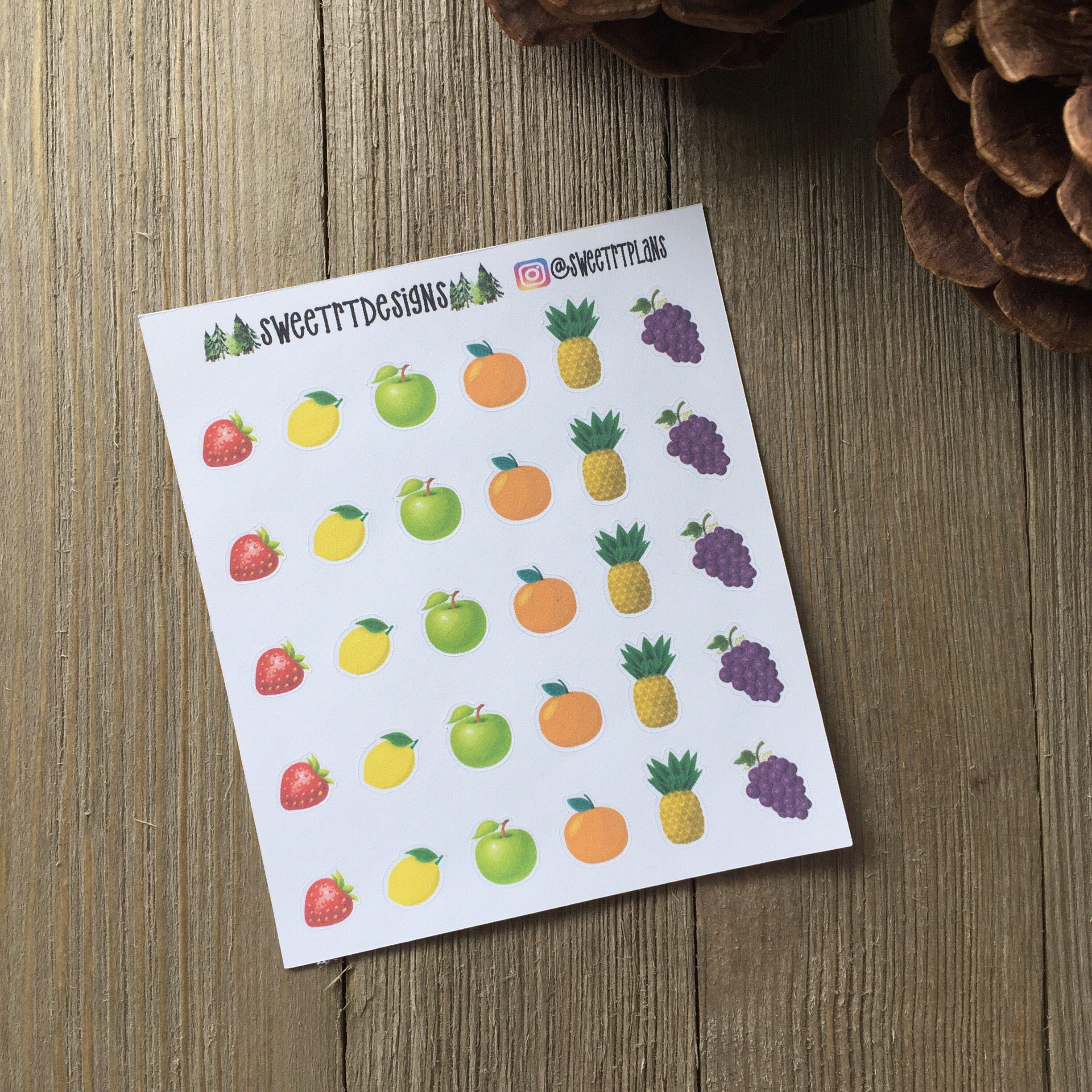 Fruit Planner Stickers - Etsy