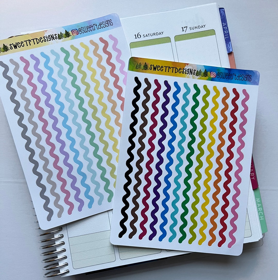 Zigzag Strip Stickers - Etsy