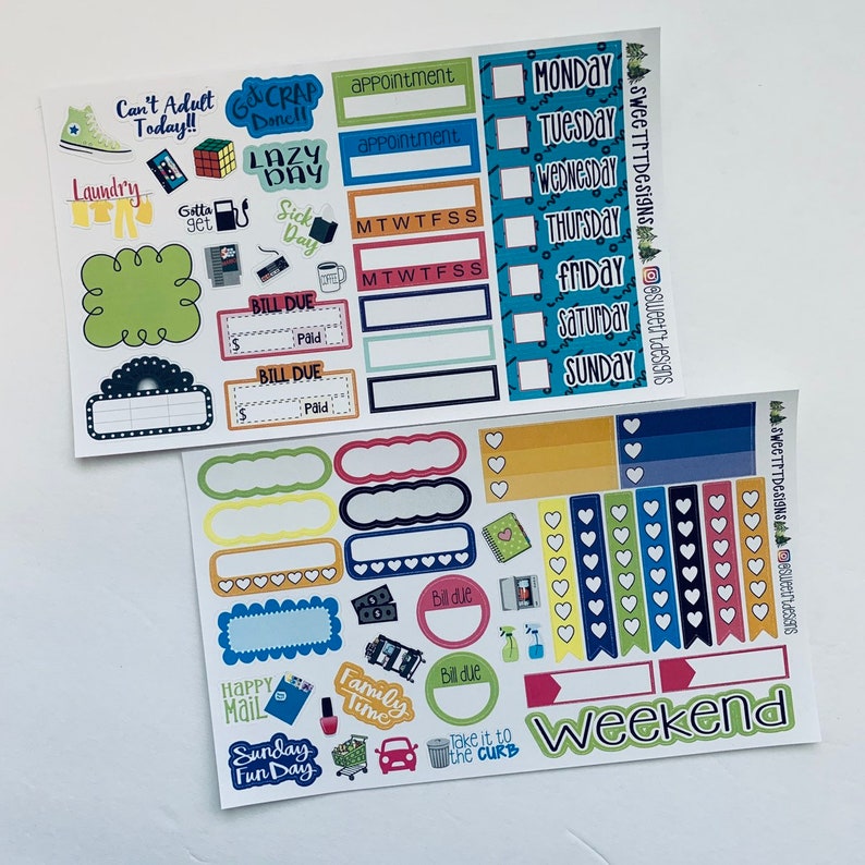 Deluxe Weekly Planner Sticker Kit - Etsy