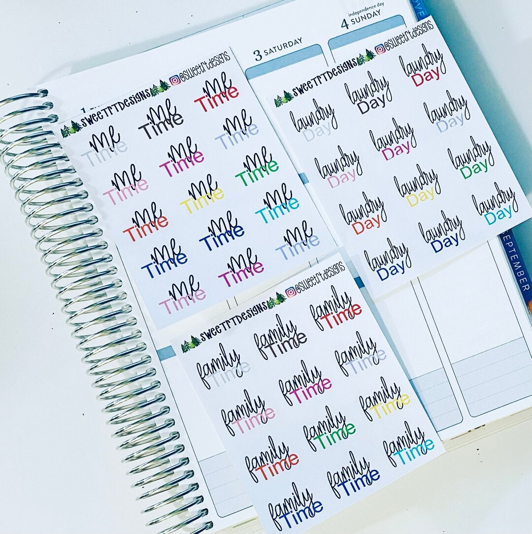 Wordy Planner Stickers 4 - Etsy