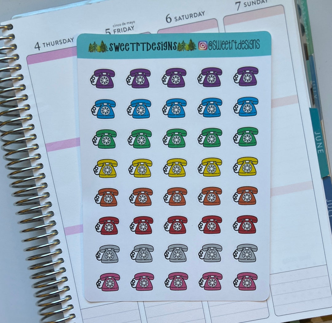 Functional Primary Phone Planner Stickers - Etsy