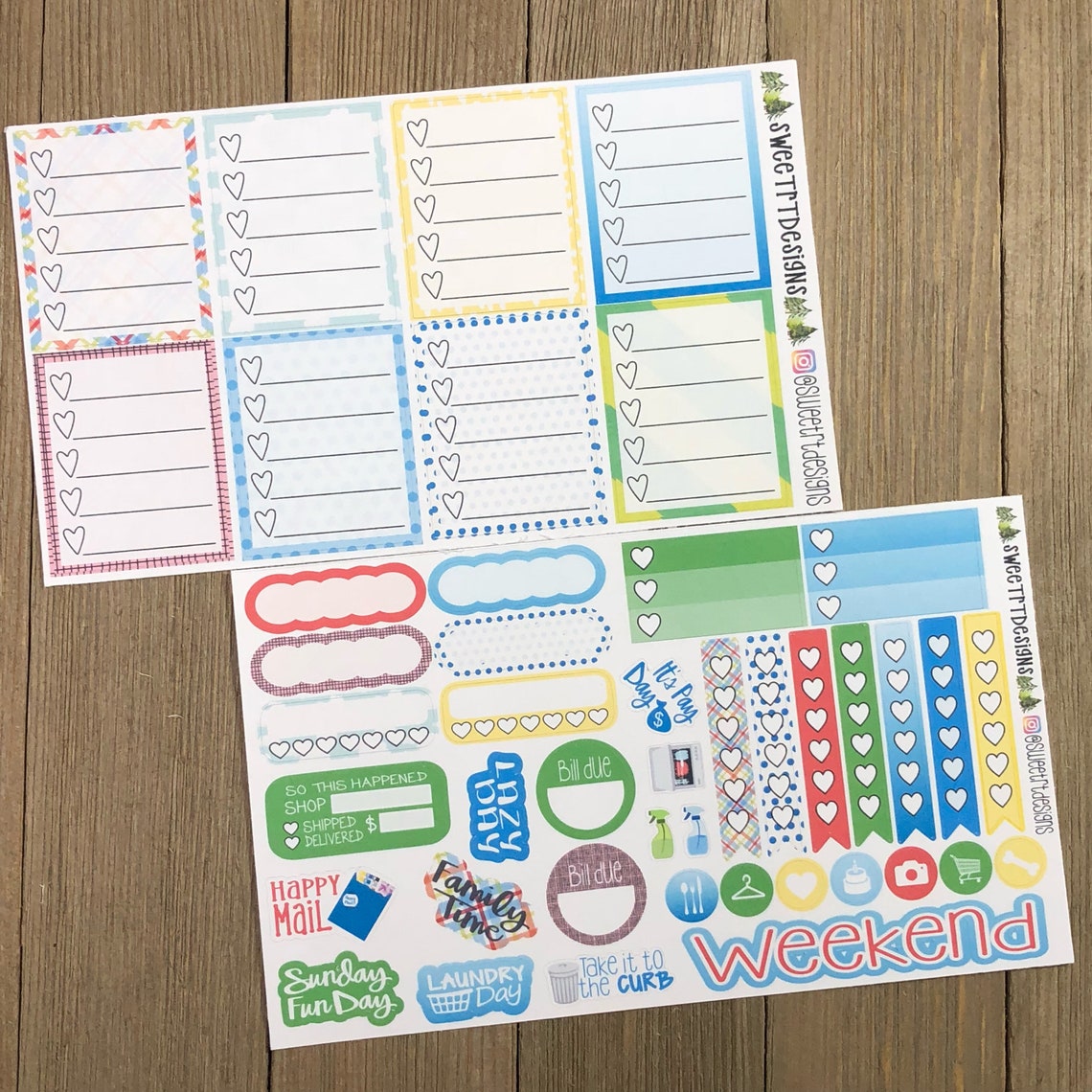 Deluxe Weekly Planner Sticker Kit - Etsy