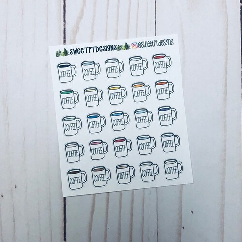 Coffee Mug Stickers Multi Phases Planner Stickers DD-00269 - Etsy