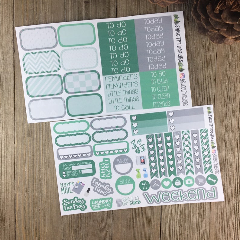 Deluxe Weekly Planner Sticker Kit | Etsy