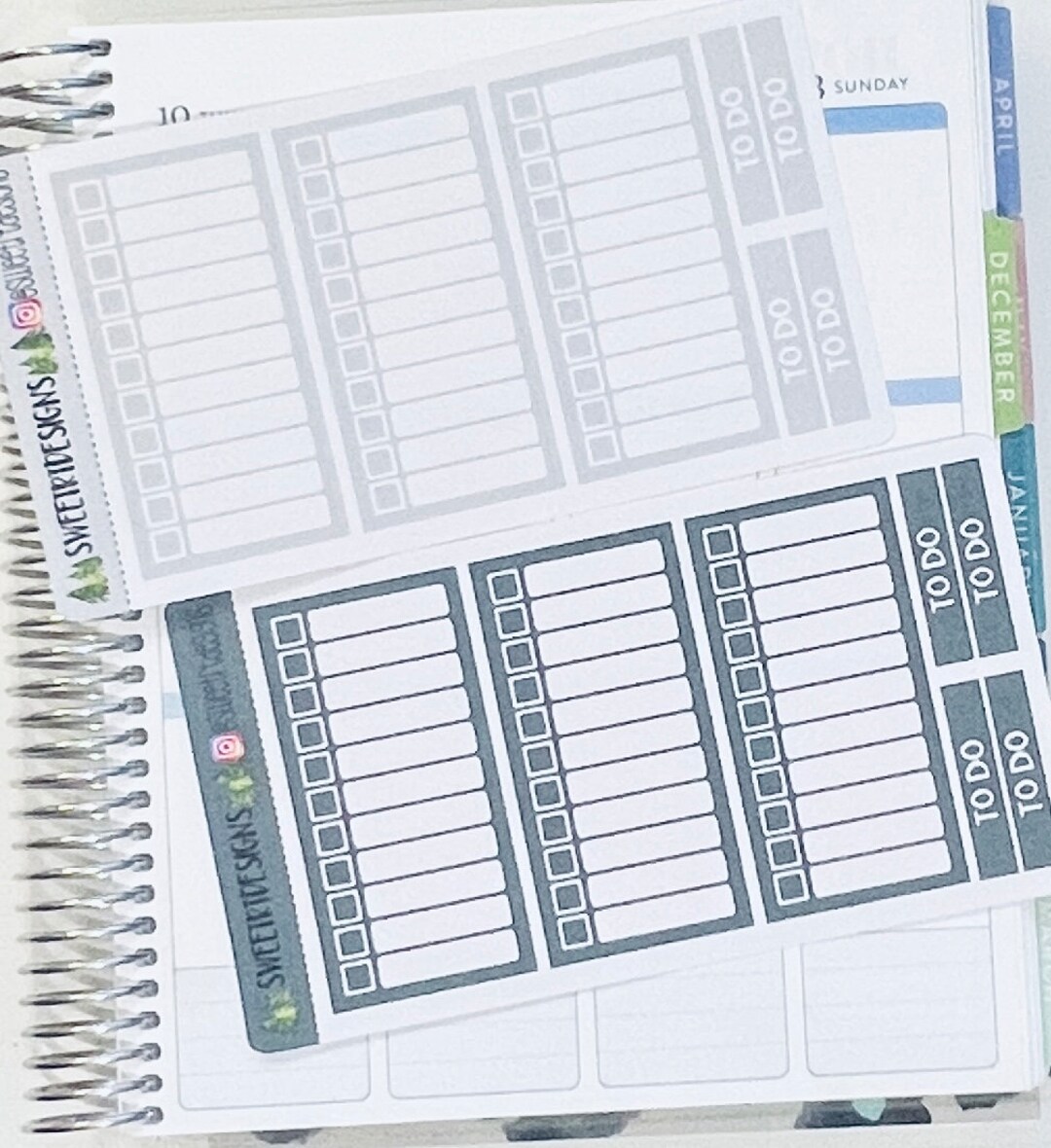 To Do Vertical Sidebar Checklist Planner Stickers - Etsy