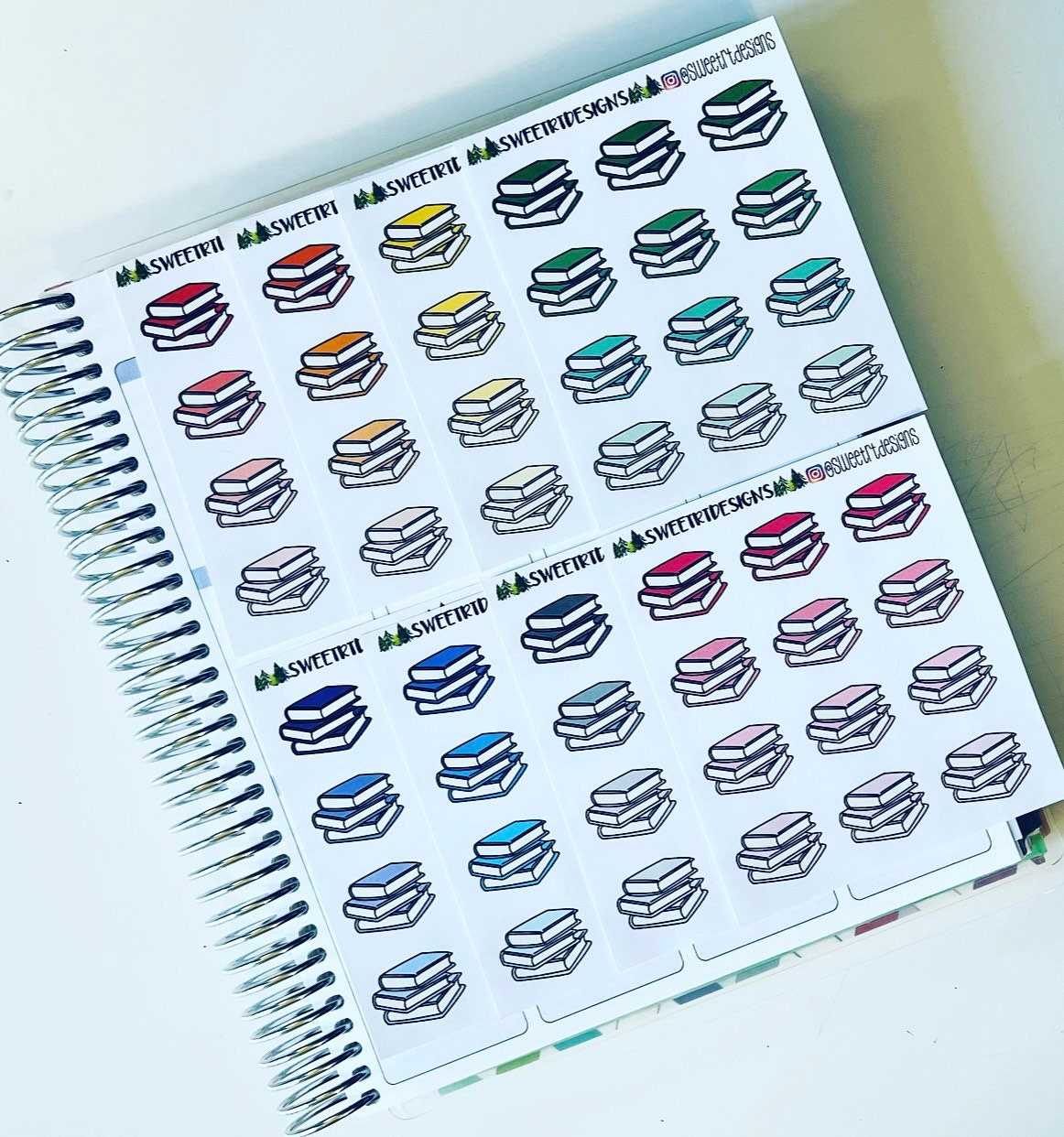 Functional Stack of Books Planner Stickers - Etsy