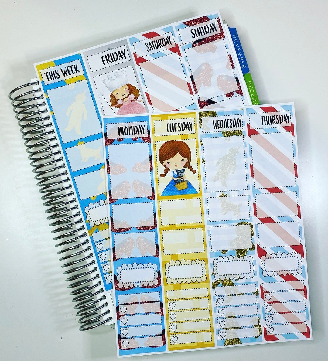 8 Strip Weekly Sticker Kit - Etsy