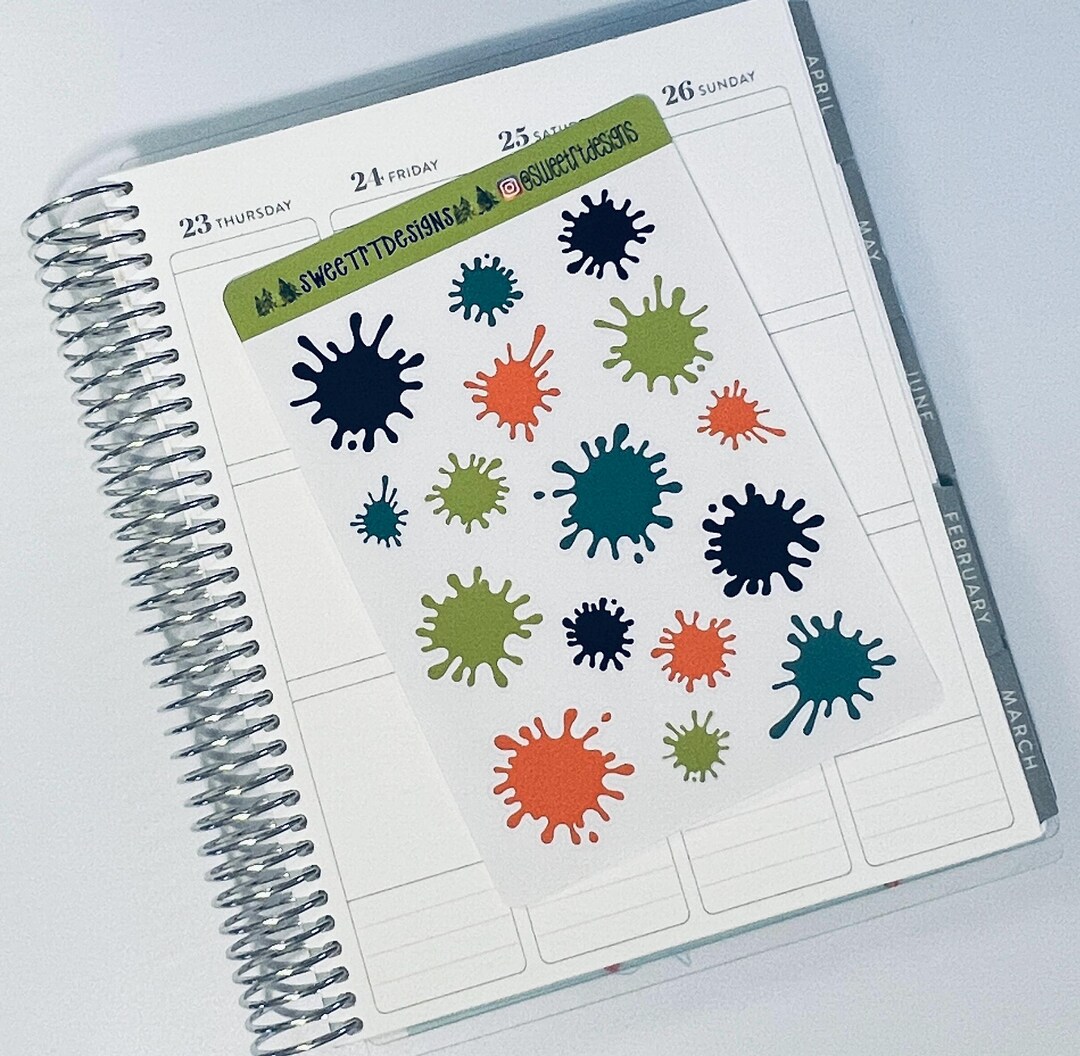 Paint Splatter Stickers - Etsy