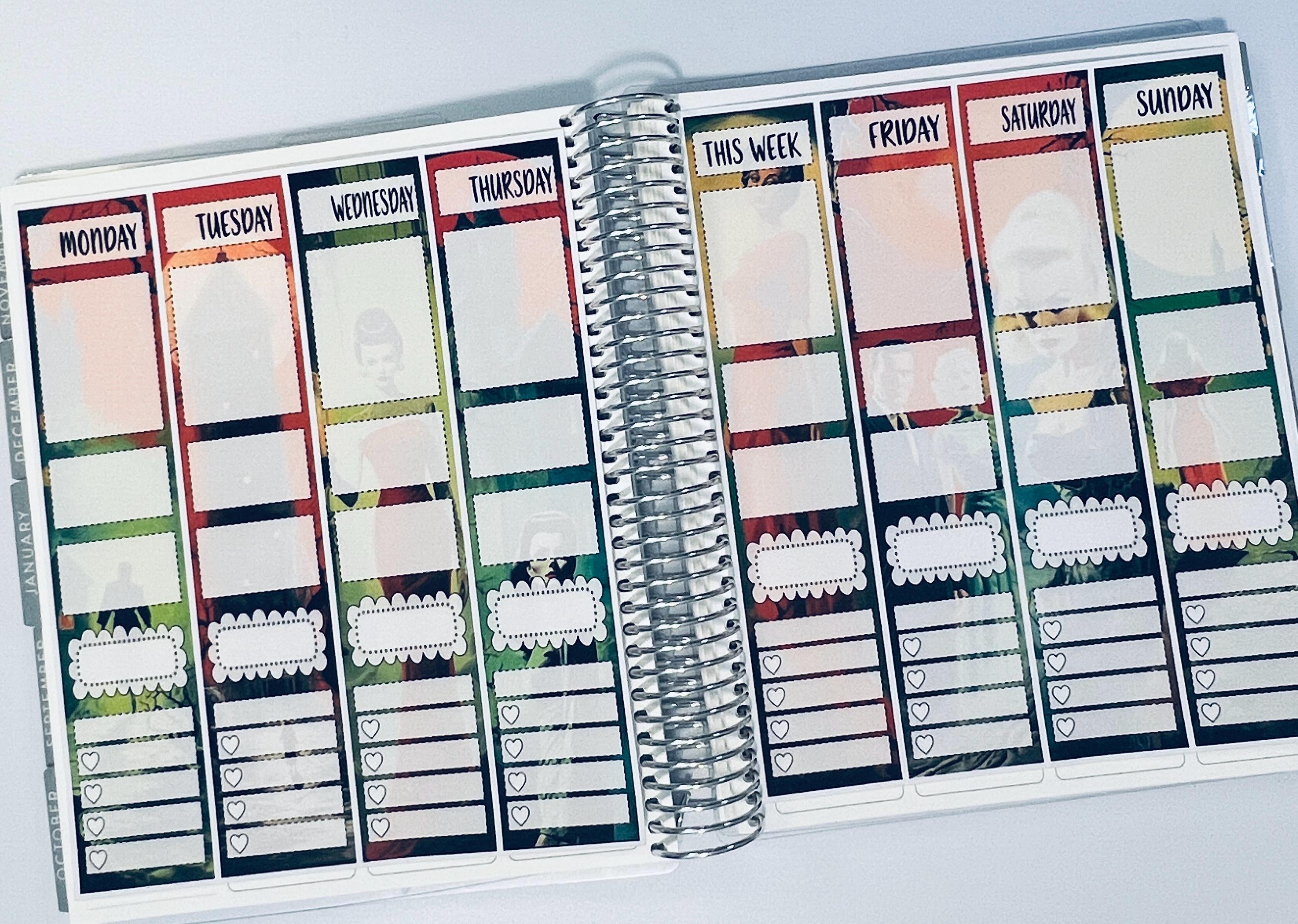 8 Strip Weekly Sticker Kit - Etsy