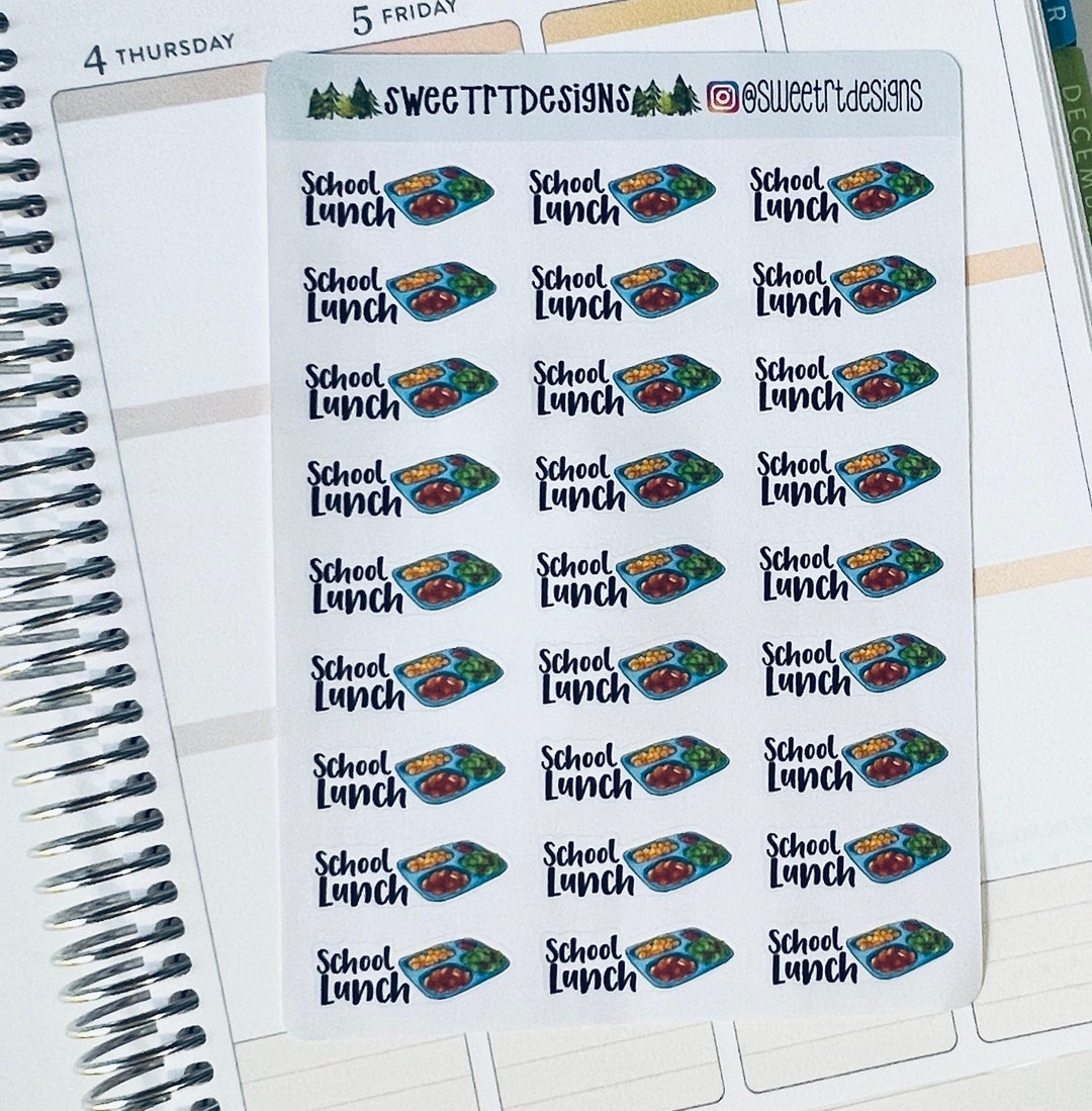 School Lunch Planner Stickers - Etsy