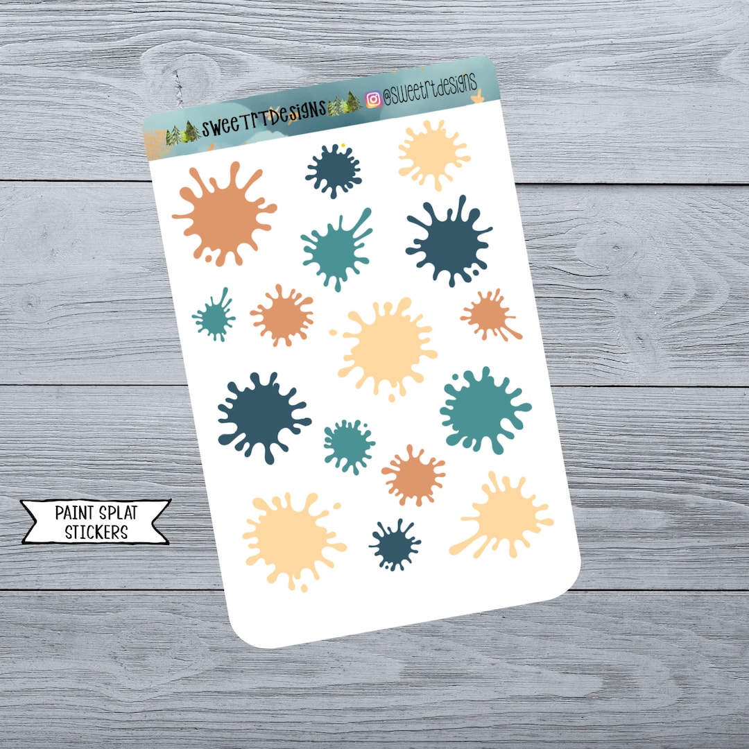 Blustery Paint Splatter Stickers - Etsy