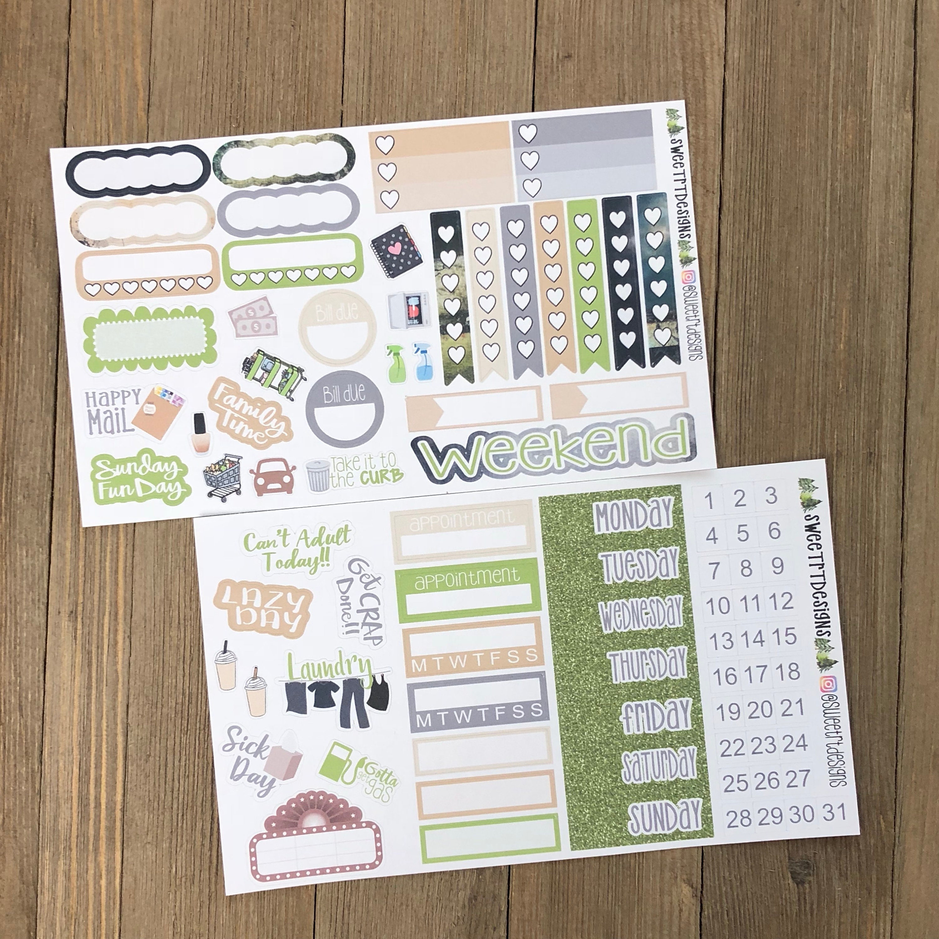 Deluxe Weekly Planner Sticker Kit - Etsy
