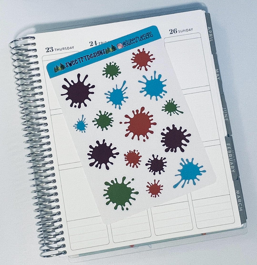 Paint Splatter Stickers - Etsy