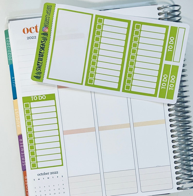 To Do Vertical Sidebar Checklist Planner Stickers - Etsy