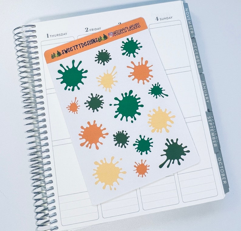 Rainbow Paint Splatter Stickers - Etsy