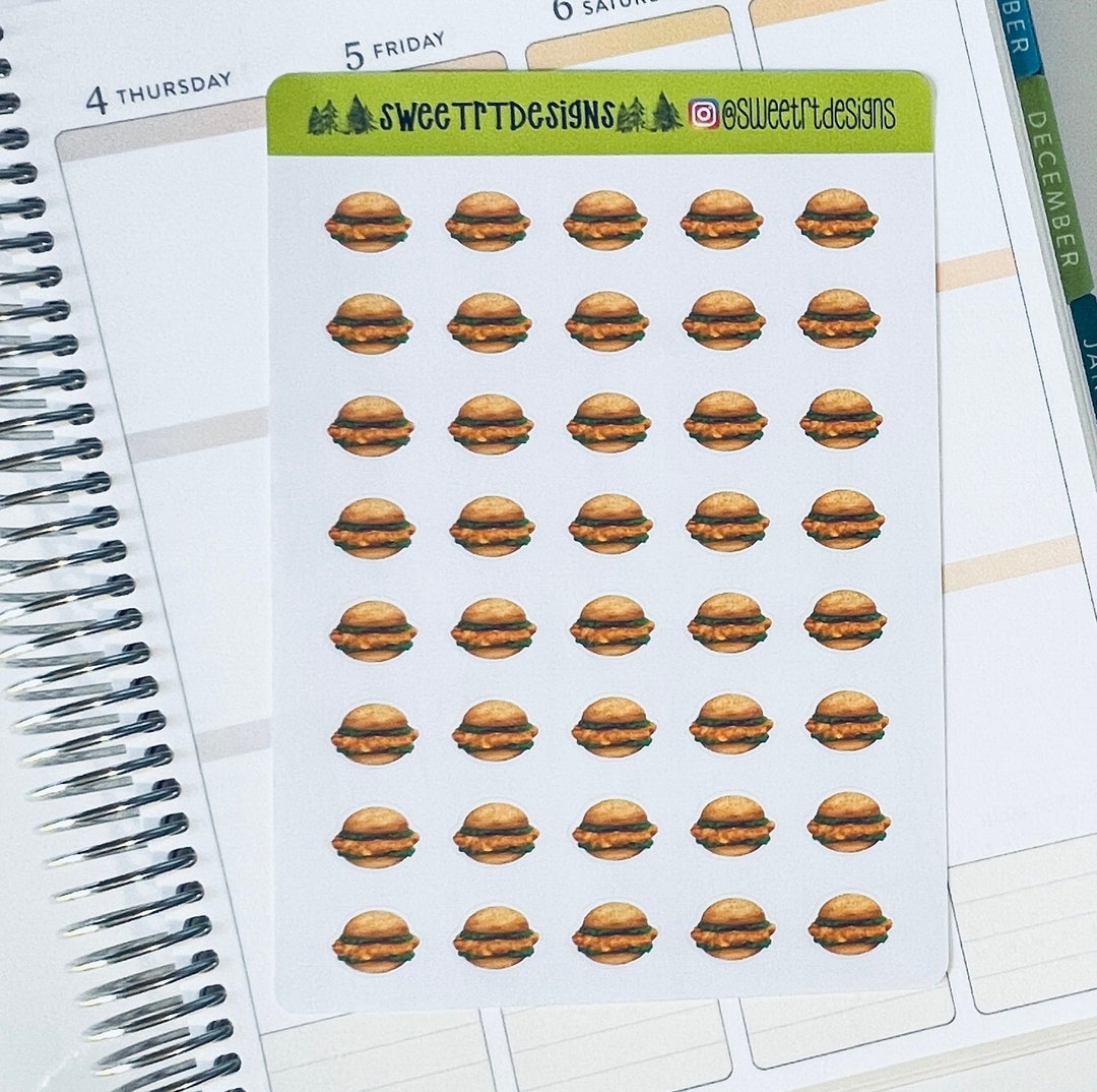 Chicken Sandwich Planner Stickers - Etsy