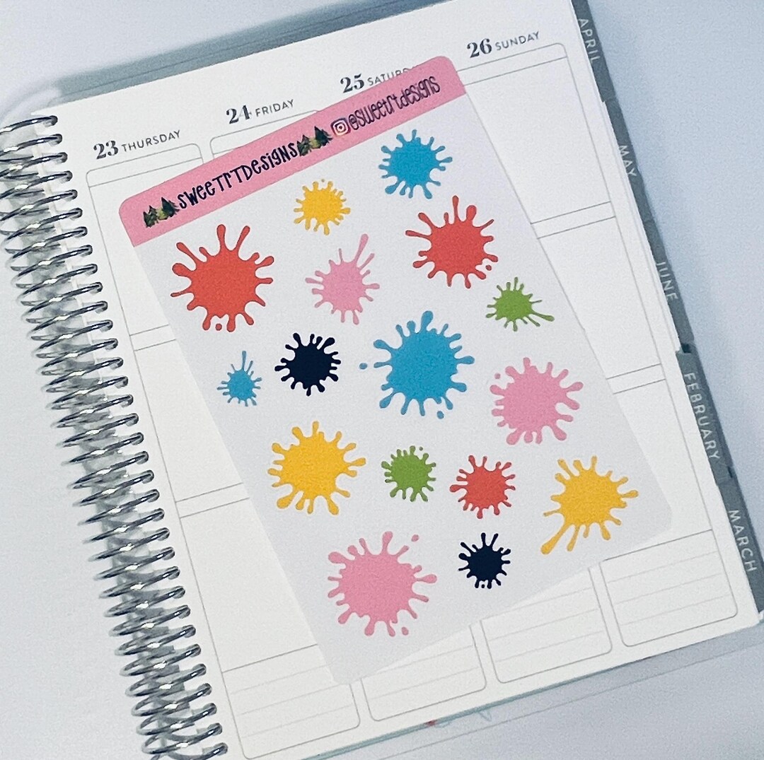Paint Splatter Stickers - Etsy