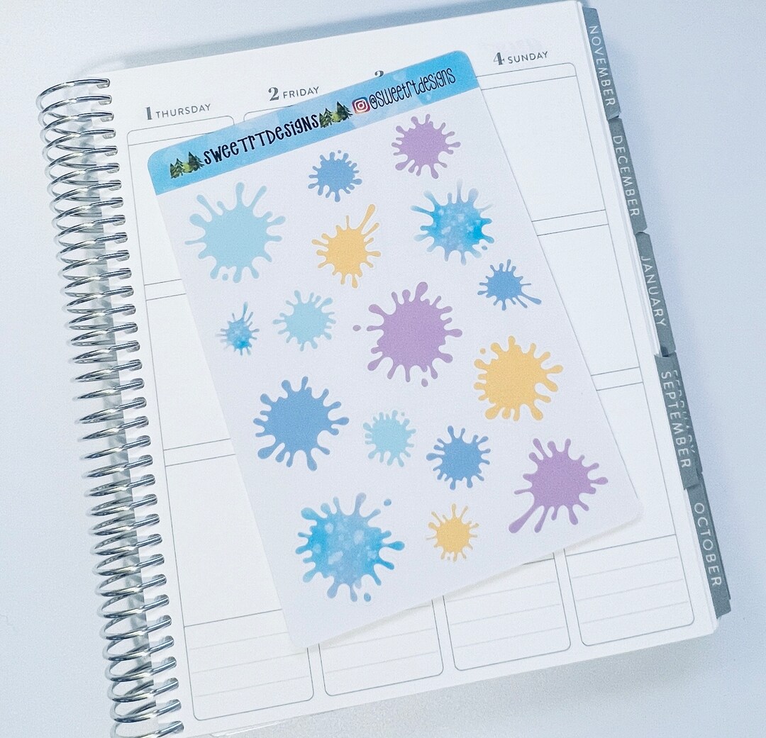 Paint Splatter Stickers - Etsy