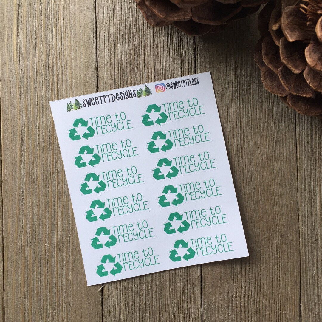 Functional Recycling Stickers - Etsy