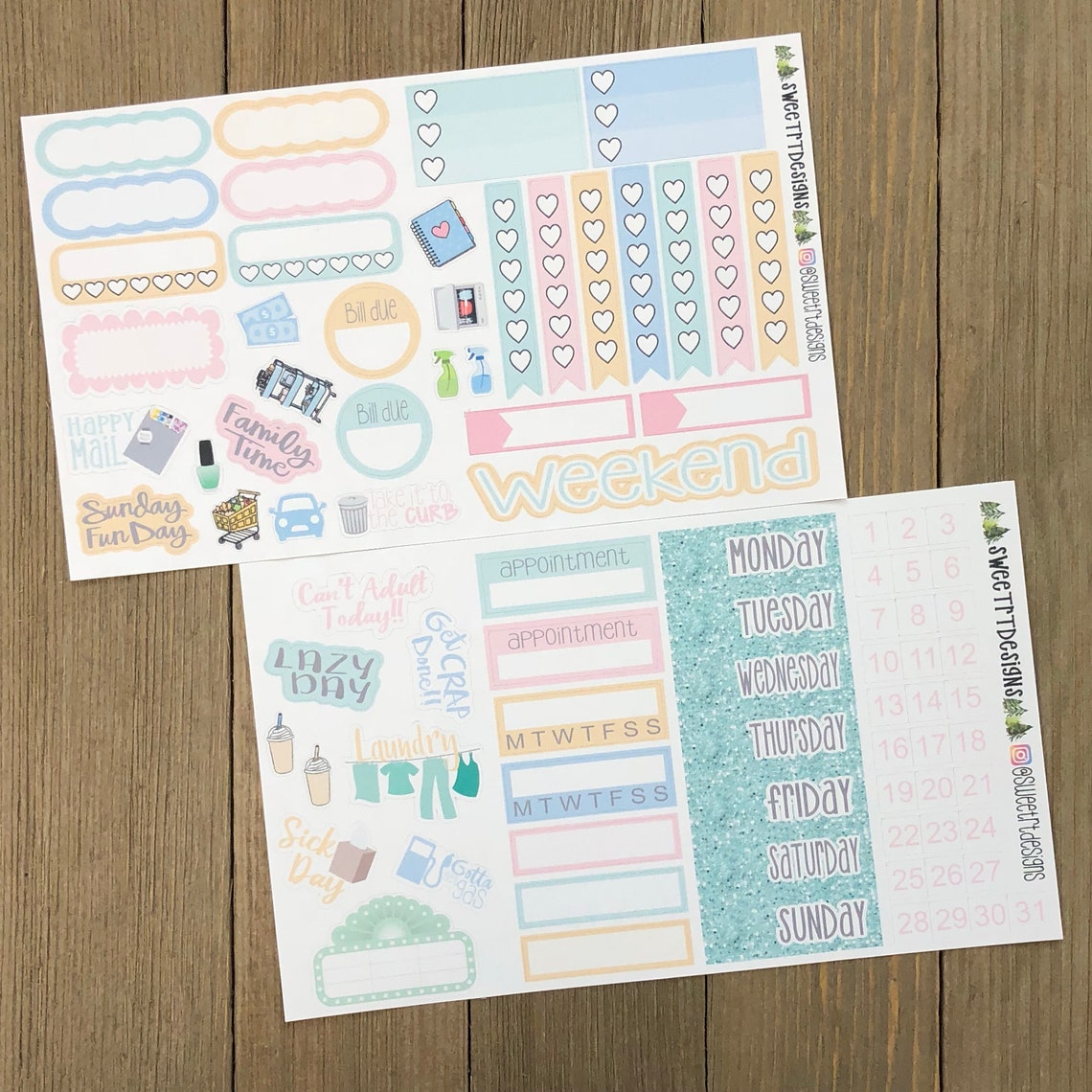 Deluxe Weekly Planner Sticker Kit | Etsy
