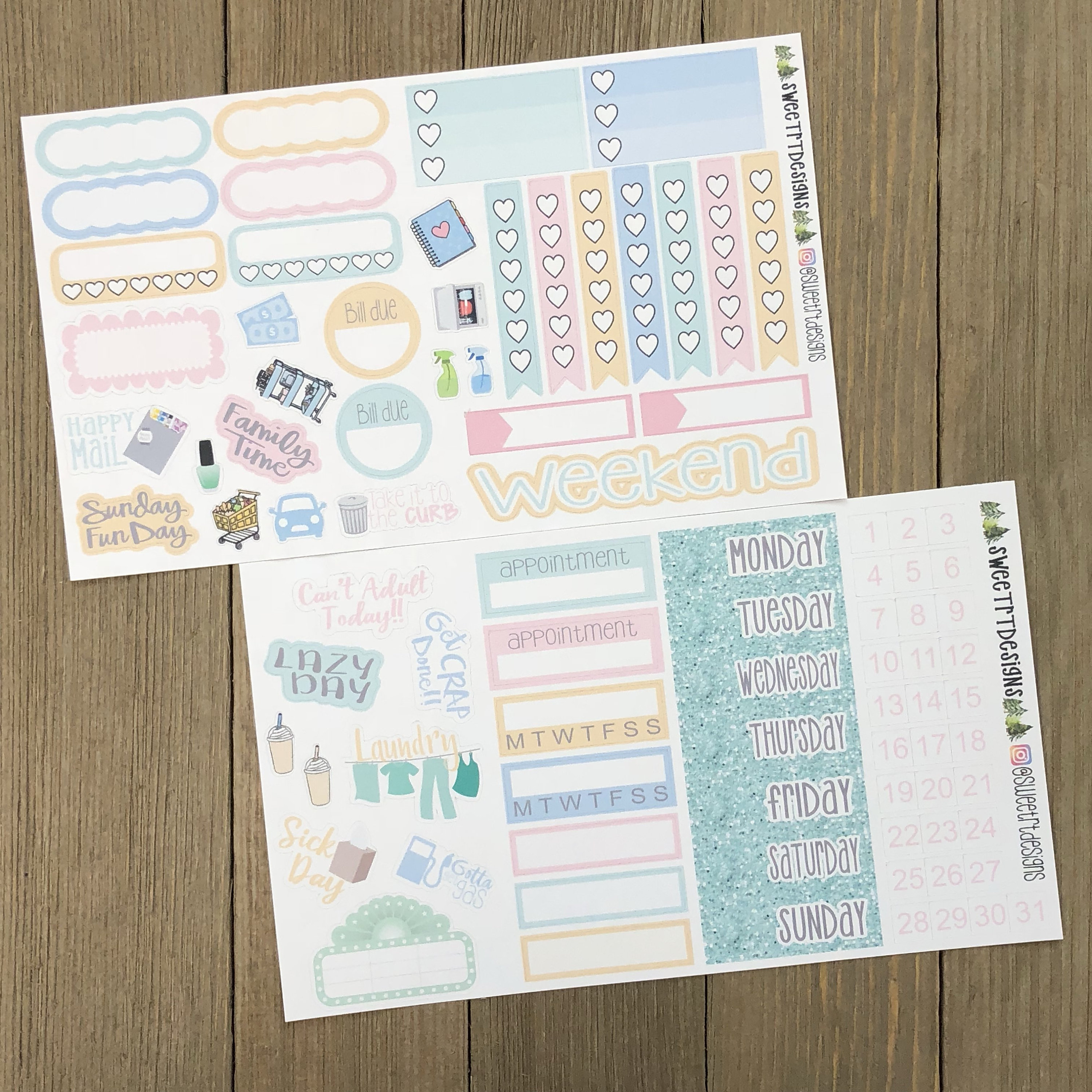 Deluxe Weekly Planner Sticker Kit | Etsy