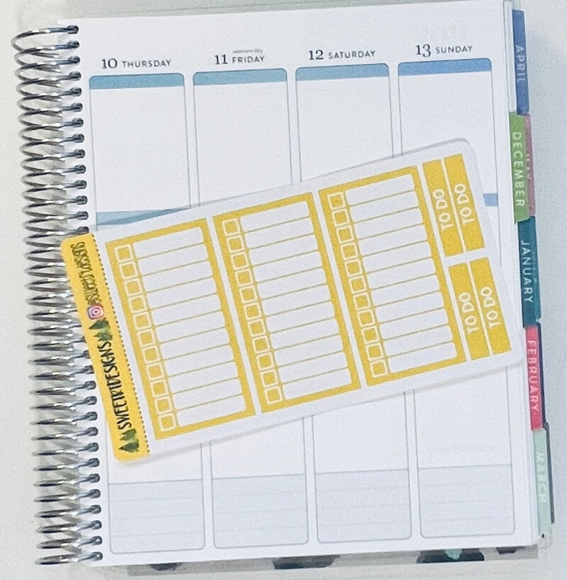 To Do Vertical Sidebar Checklist Planner Stickers - Etsy