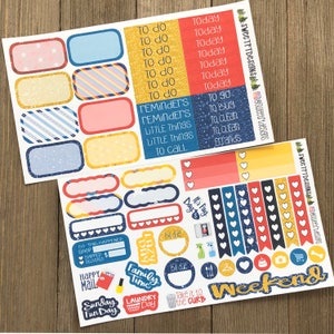 Deluxe Weekly Planner Sticker Kit - Etsy