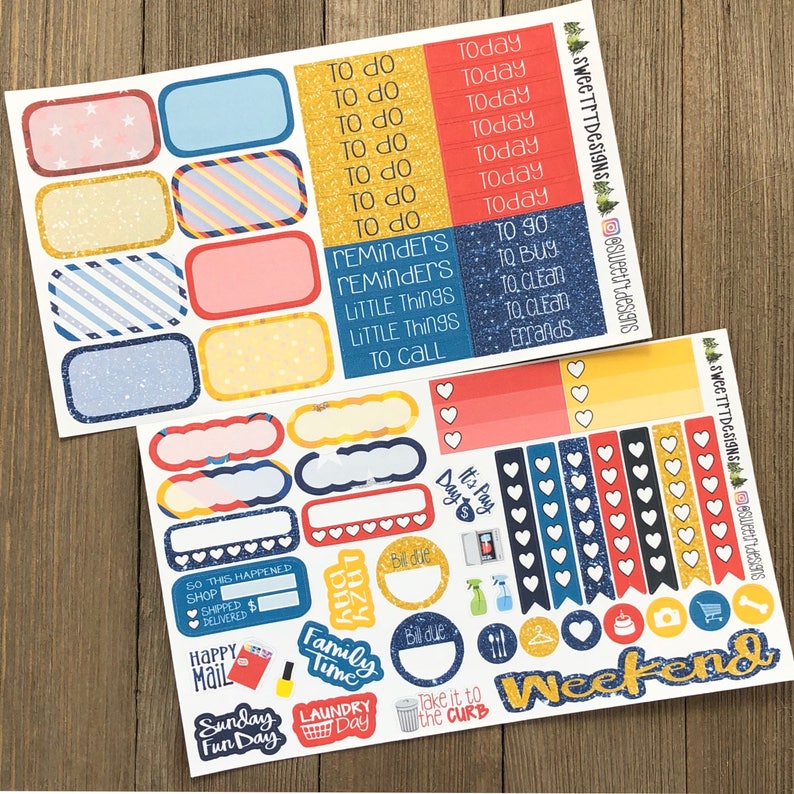 Deluxe Weekly Planner Sticker Kit - Etsy