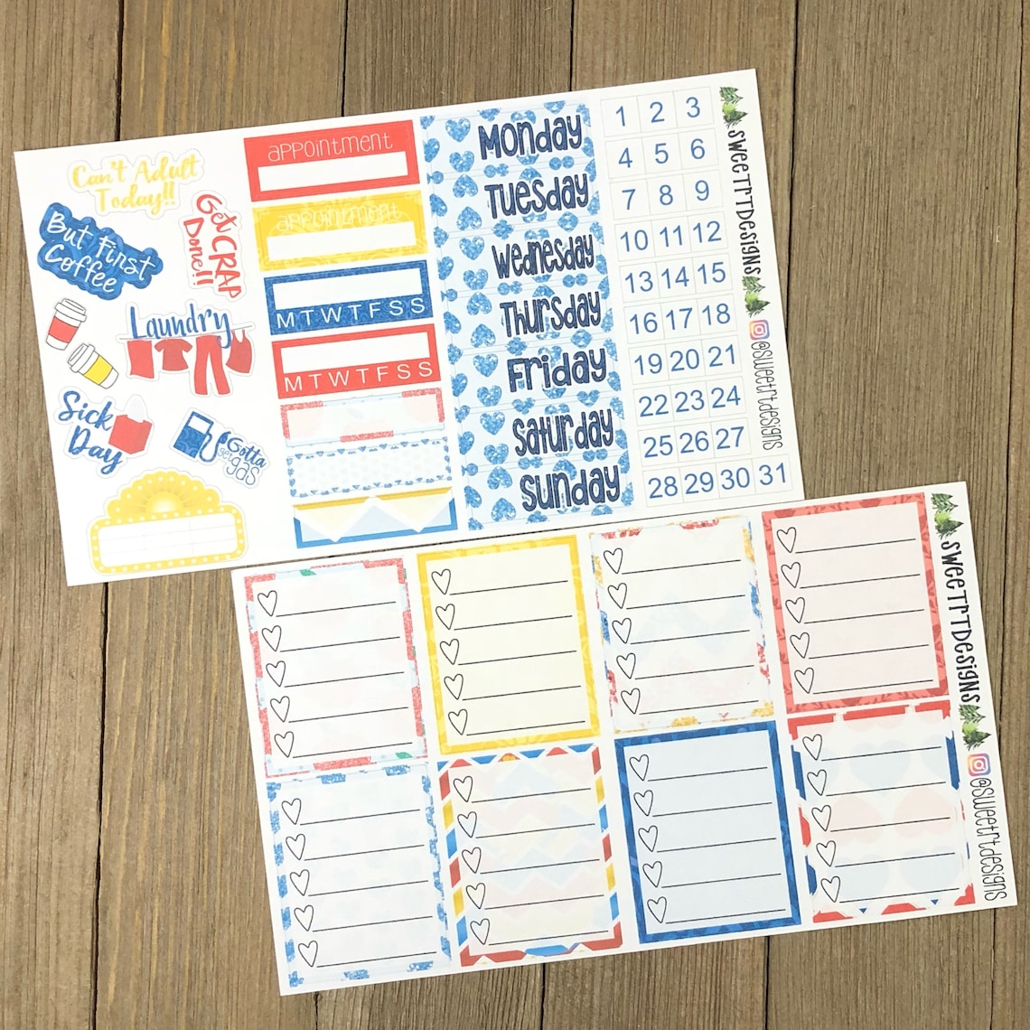 Deluxe Weekly Planner Sticker Kit - Etsy