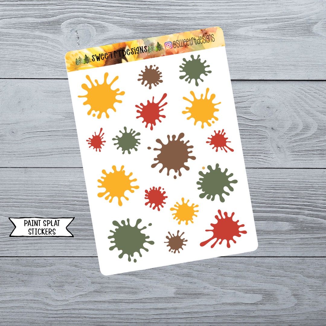 Fall Harvest Paint Splatter Stickers - Etsy