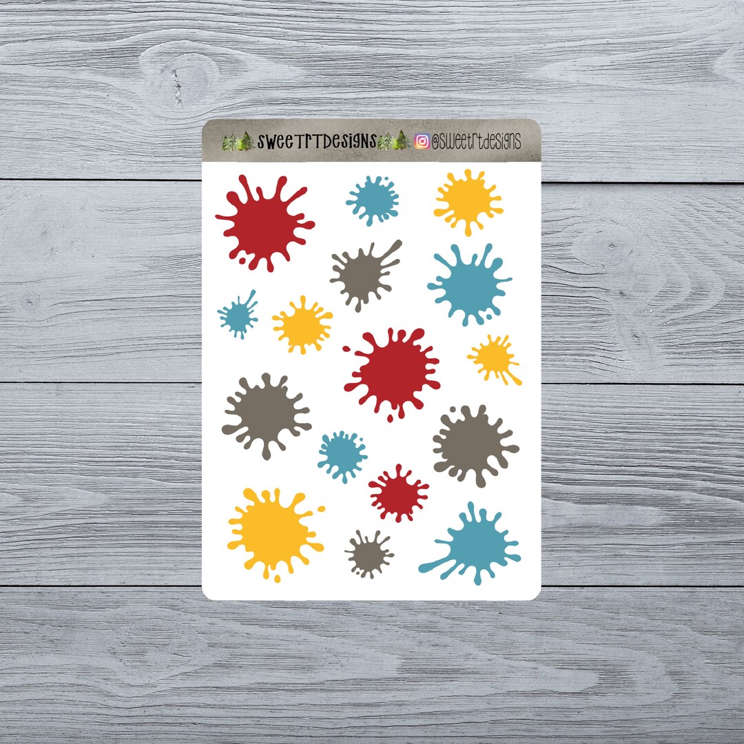 Funny Guys Paint Splats Planner Stickers - Etsy